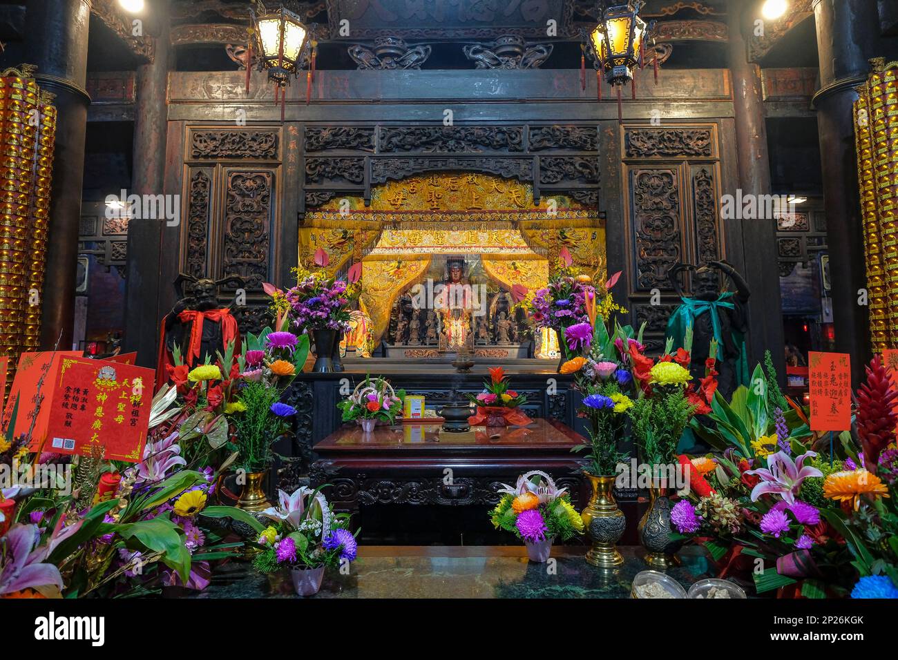 Lukang, Taiwan - February 1, 2023: Xinzu Temple is a Chinese temple in ...