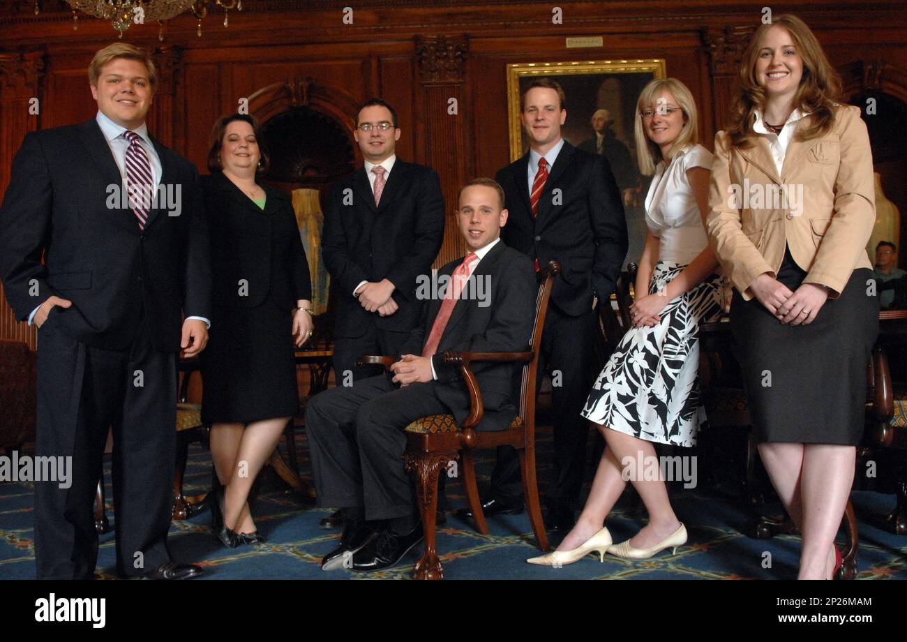Climbers from left, Justin Hanson, Melanie Looney, Chris Tucker, John ...
