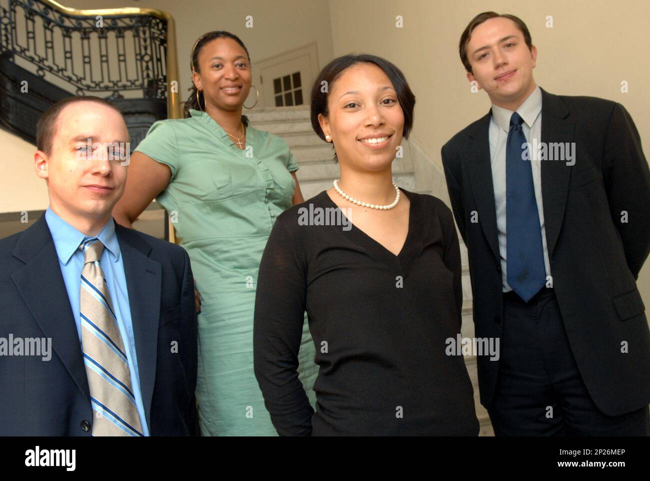 Climbers from left, Jeremy Farris, Courtney Christian, Jocelyn Reid ...