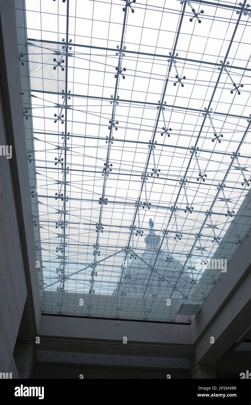 The dome of the Capitol is visible through the skylights in the Great ...