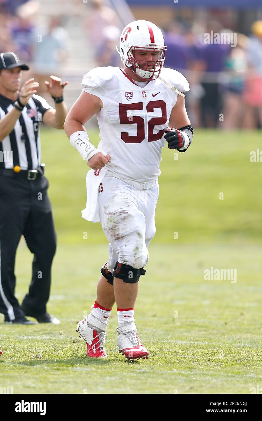 Stanford center Graham Shuler (52) runs during a NCAA Football game ...