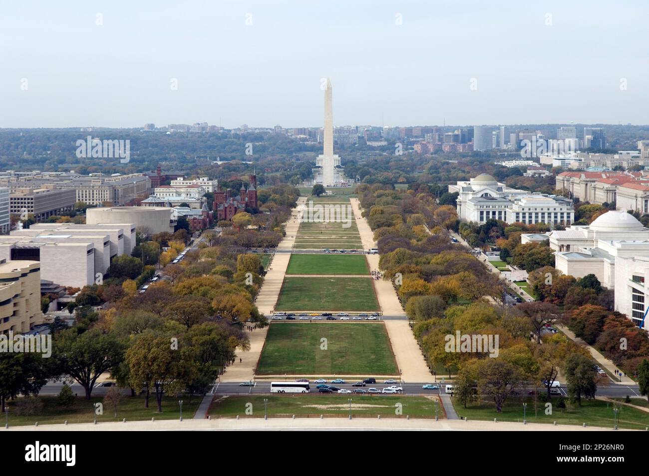 National Mall as seen from the top of the Capitol dome. (CQ Roll Call ...
