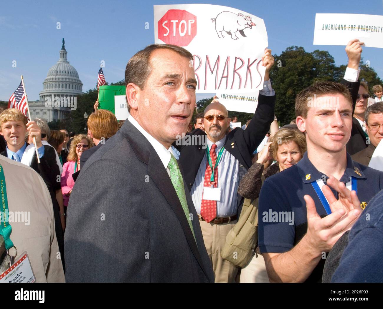 House Minority Leader John Boehner, R-Ohio, makes his way through the ...