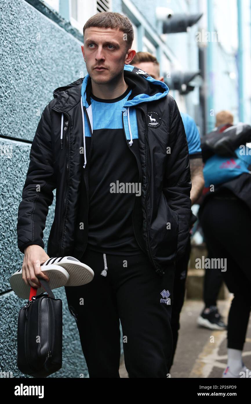 Hartlepool players arriving during the Sky Bet League 2 match between ...