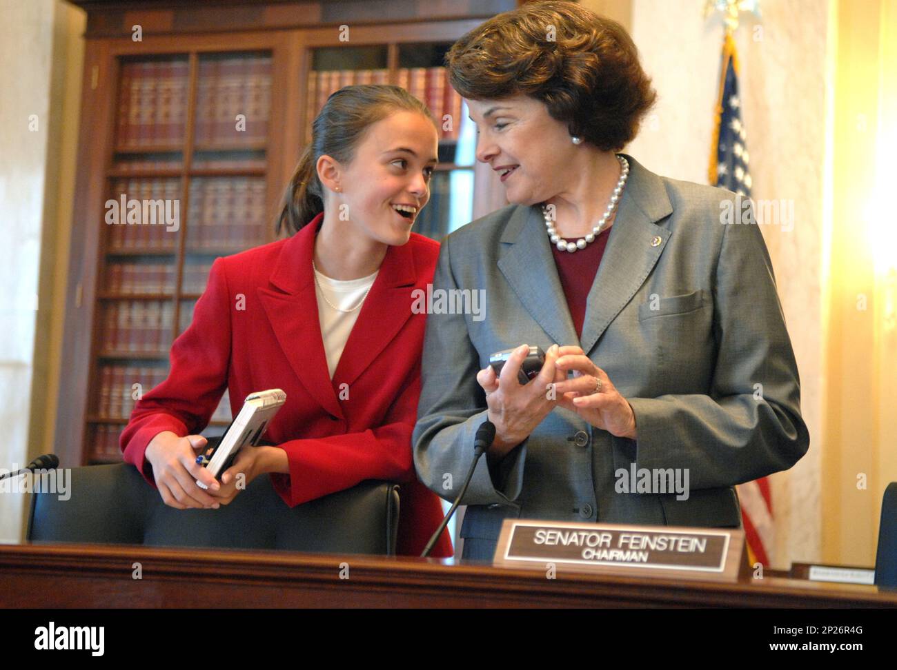 Chairman Dianne Feinstein, D-Calif., talks to her granddaughter Eileen ...
