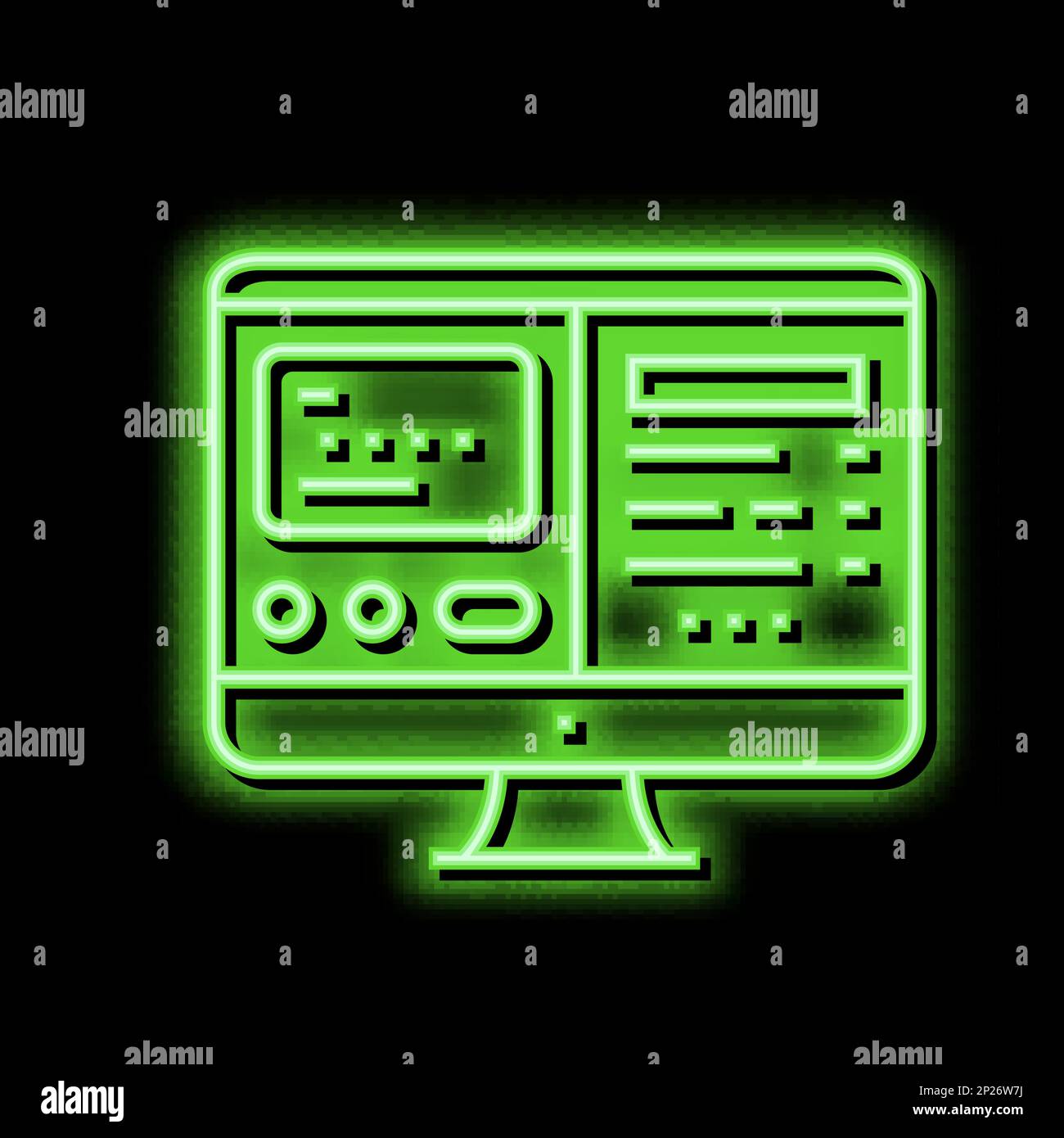 electronic online card neon glow icon illustration Stock Vector Image ...