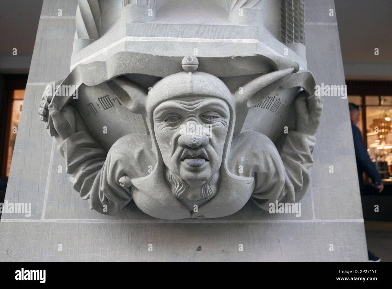 Neo Gothic architecture gargoyle historical building in Bern ...