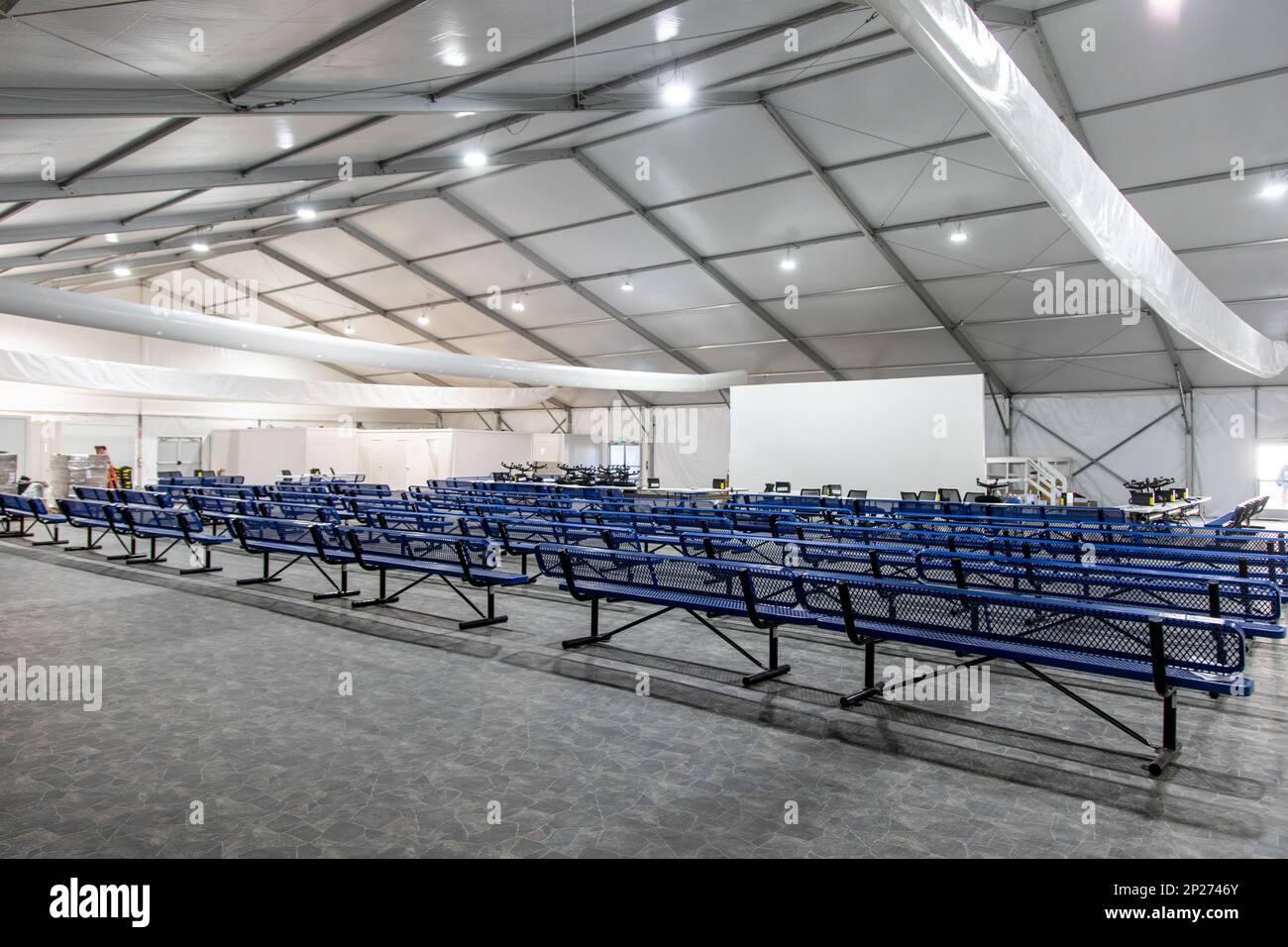 Soft-sided facility processing area in Otay Mesa, CA Stock Photo - Alamy