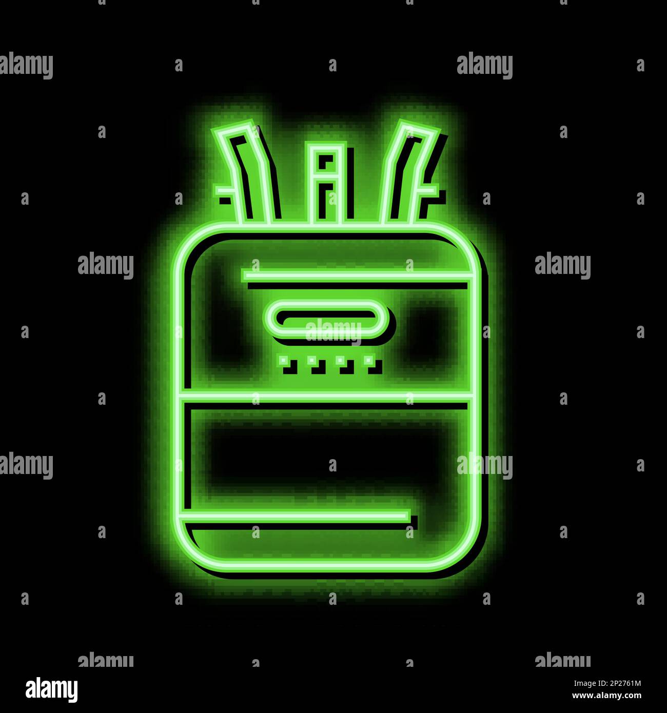 helium cylinder for balloon neon glow icon illustration Stock Vector ...