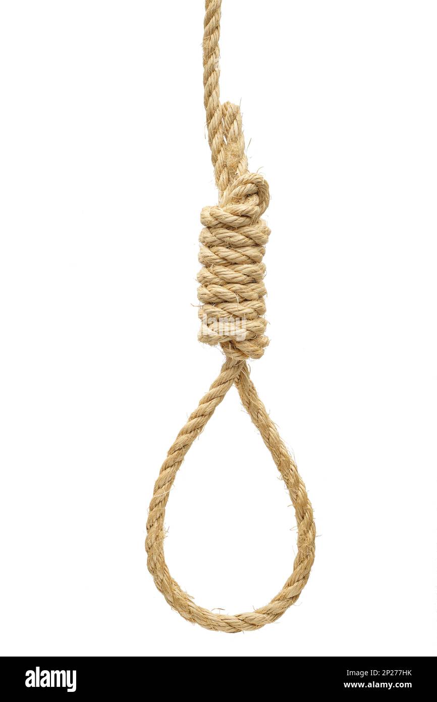 Rope noose knot on hi-res stock photography and images - Alamy