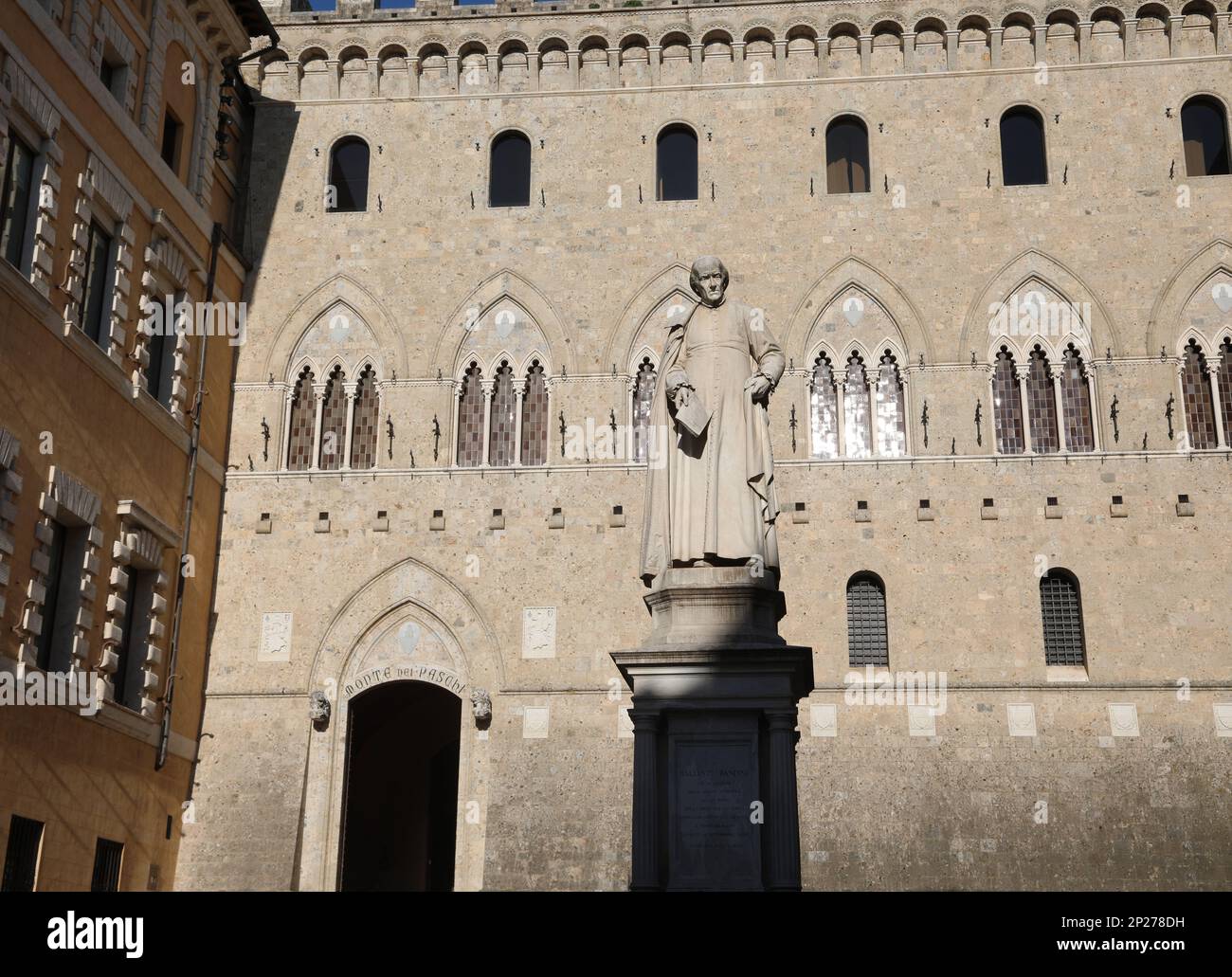 Siena, SI, Italy - February 20, 2023: Headquarters of the Italian bank ...