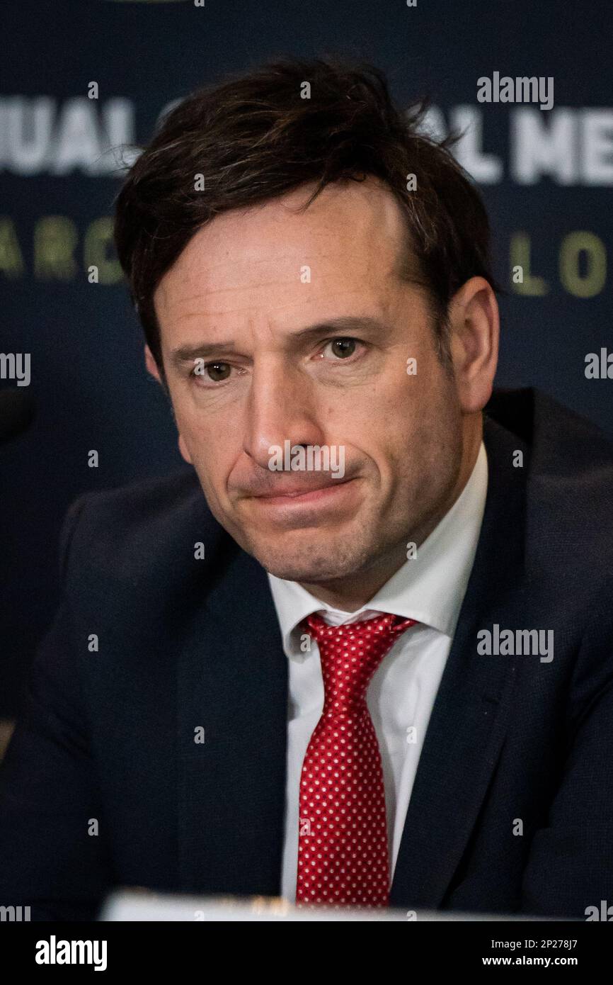 Noel Mooney (CEO FAW) during the 137th IFAB AGM at Marriott Hotel ...