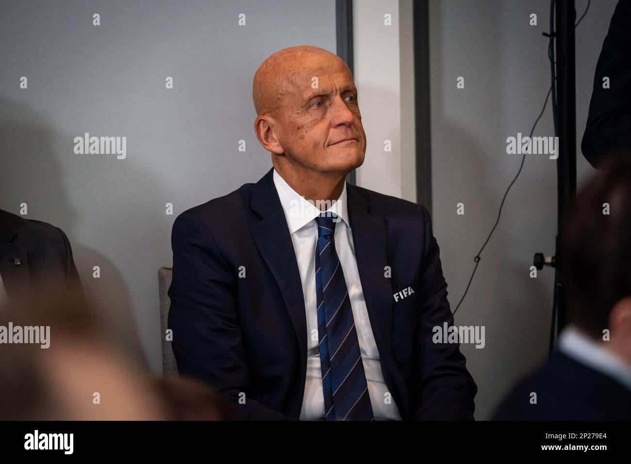 Pierluigi Collina during the 137th IFAB AGM at Marriott Hotel County ...