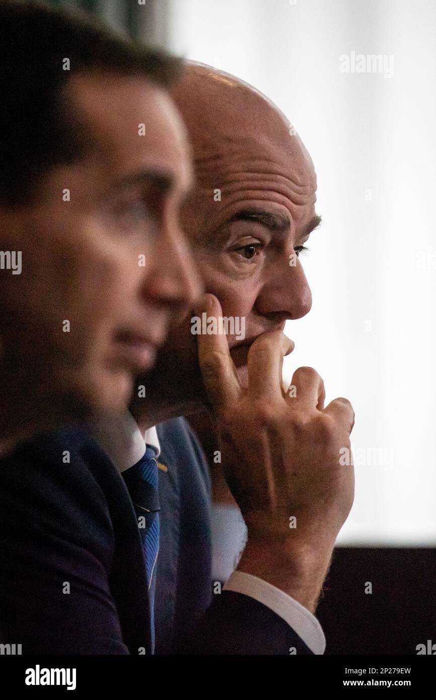 FIFA President Gianni Infantino during the 137th IFAB AGM at Marriott ...
