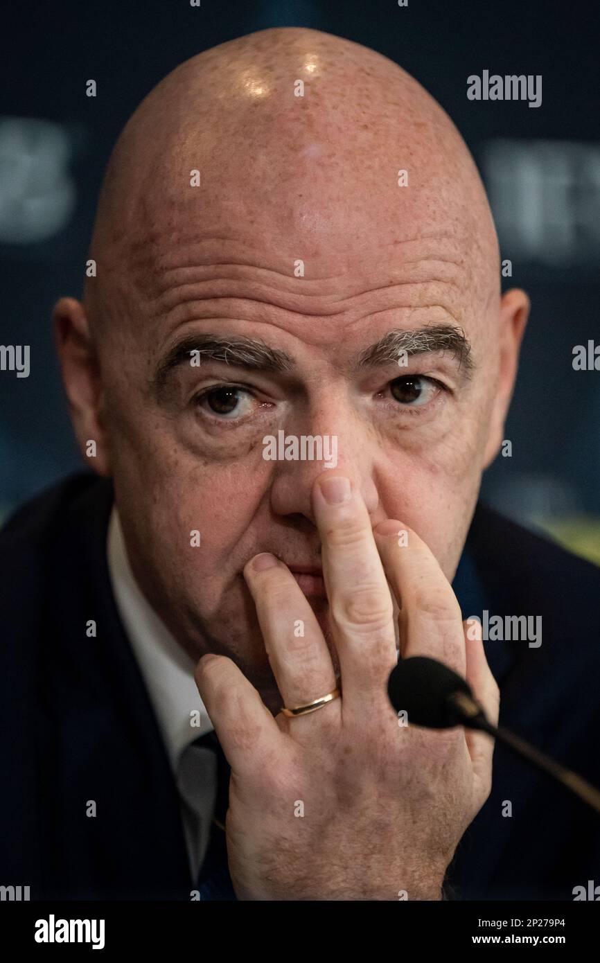 FIFA President Gianni Infantino during the 137th IFAB AGM at Marriott ...