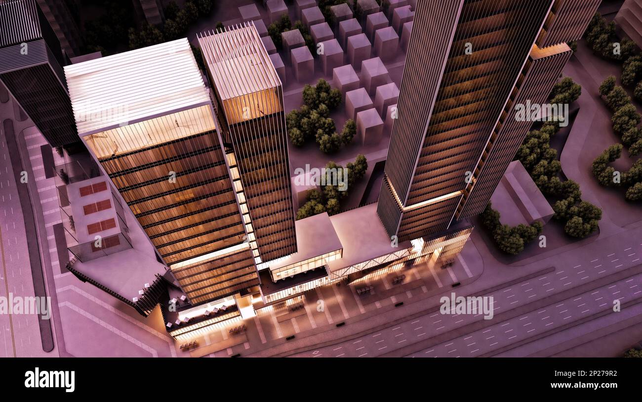 3d render of shopping mall exterior view Stock Photo - Alamy