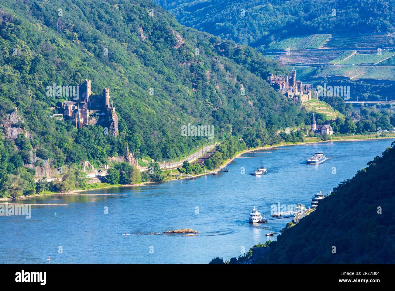 Rheinstein castle front hi-res stock photography and images - Alamy