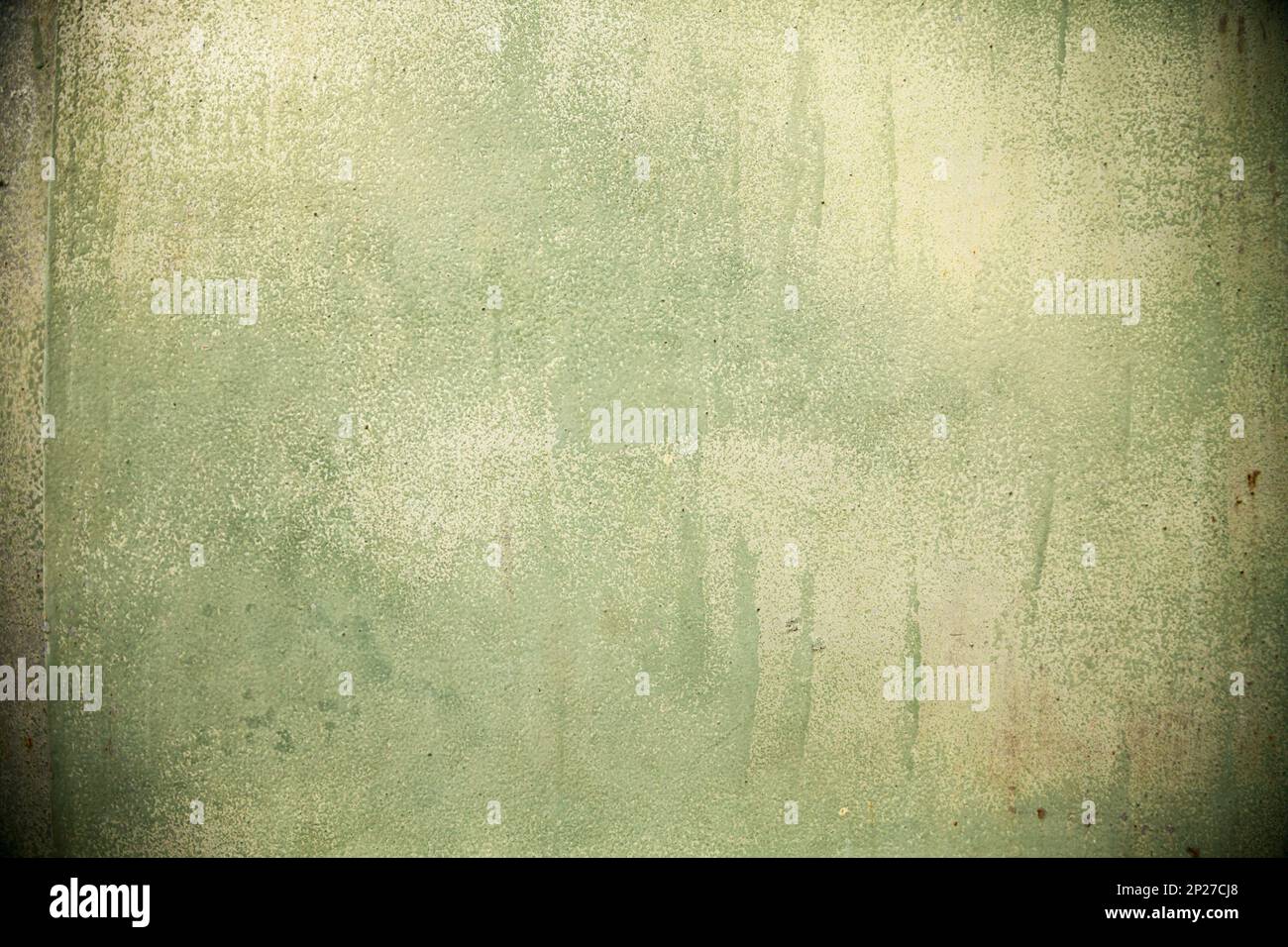 Green spray painted grunge stained wall with rust spots Stock Photo - Alamy