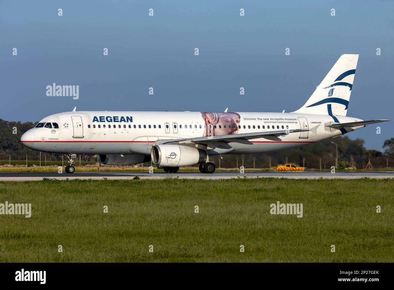 Aegean Airlines Airbus A320-232 (Reg.: SX-DVV) with the Sticker ...