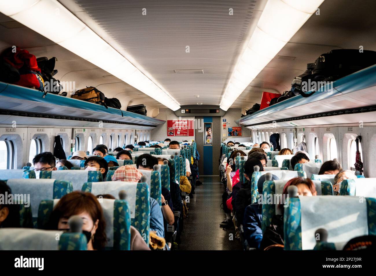 Passengers are seen on the Taiwan High Speed Rail (THSR) line from ...