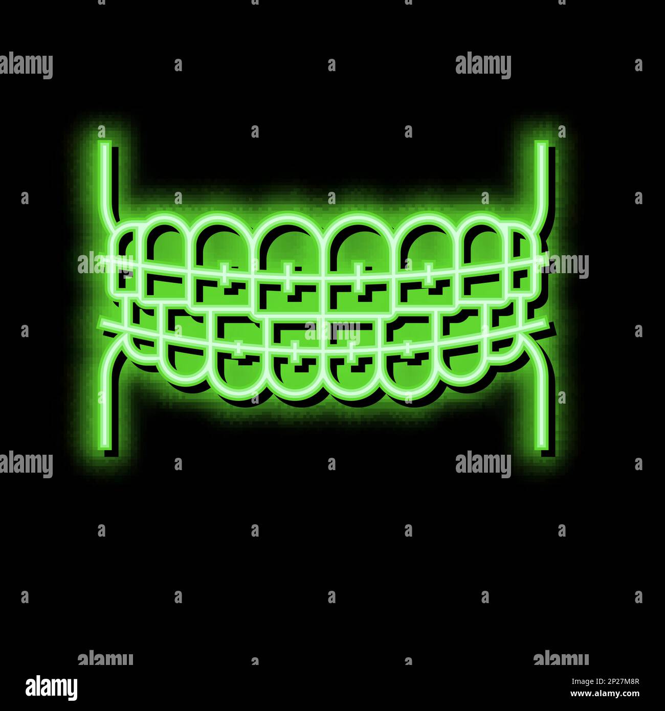 tooth braces neon glow icon illustration Stock Vector Image & Art - Alamy