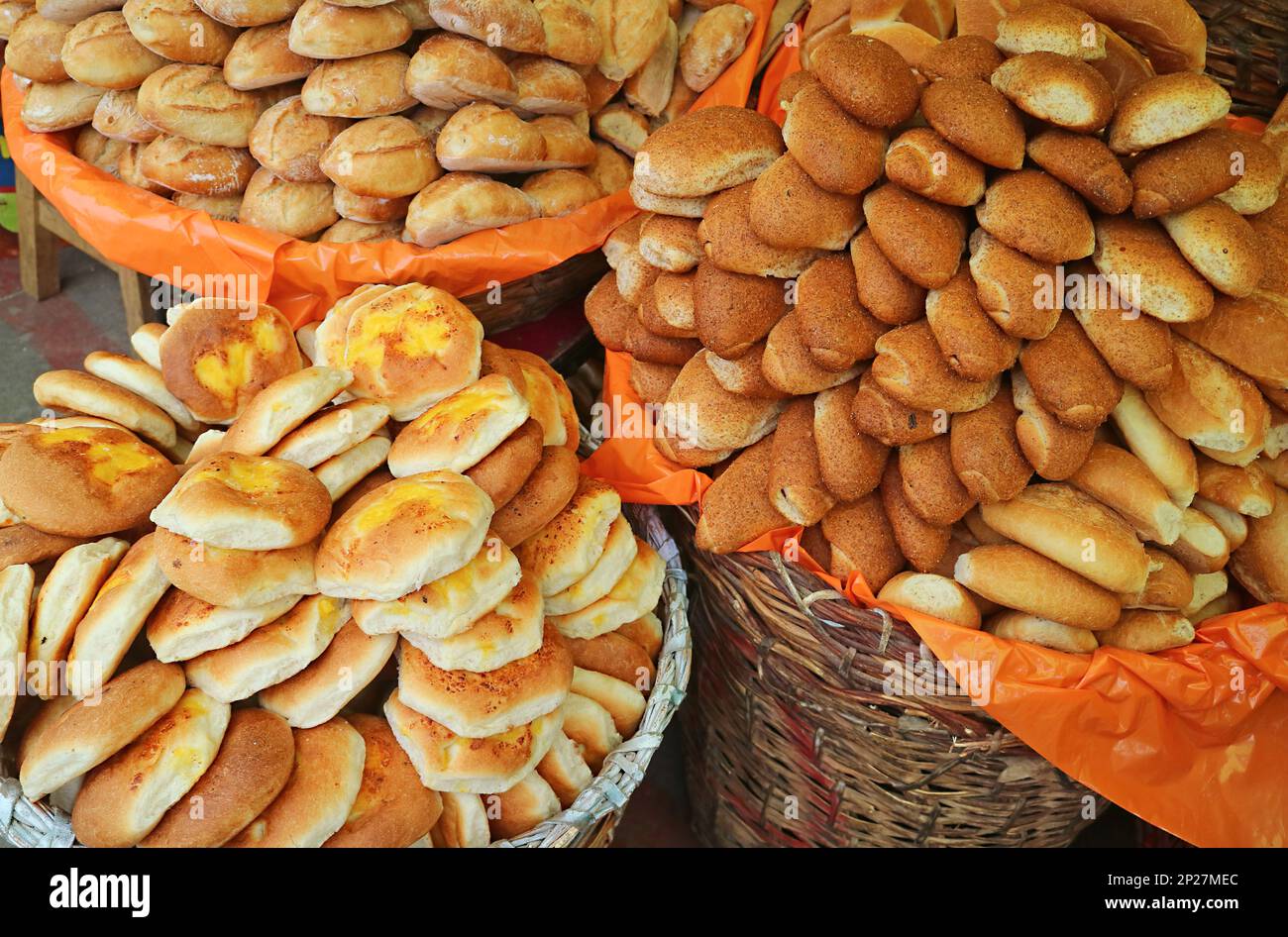 Different Types of Breads and Buns For Sale at the Stall of Downtown La ...