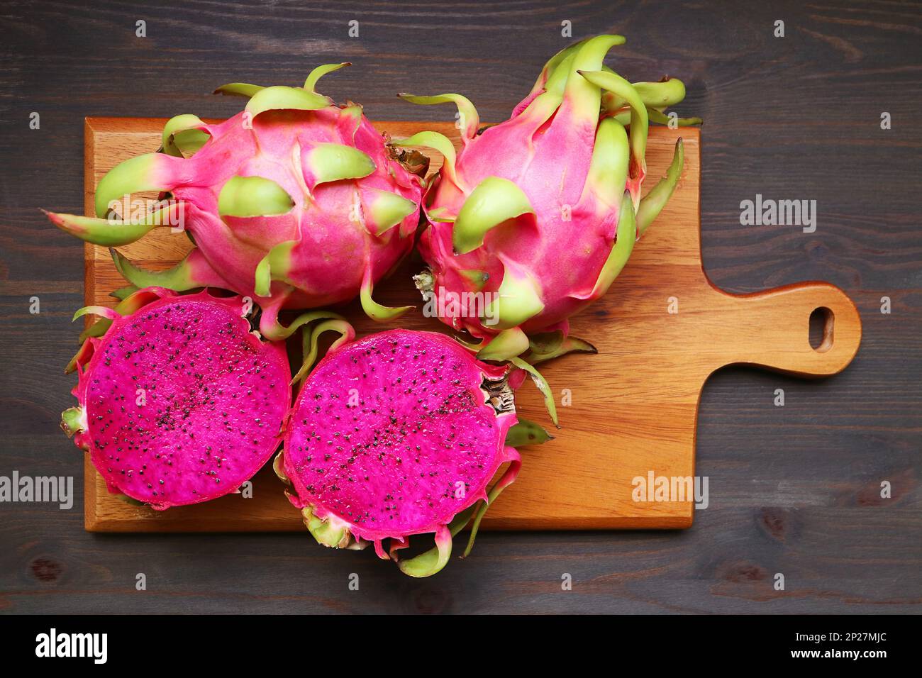 Gorgeous Red Peel and Flesh Dragon Fruits also Called Pink Pitaya or ...