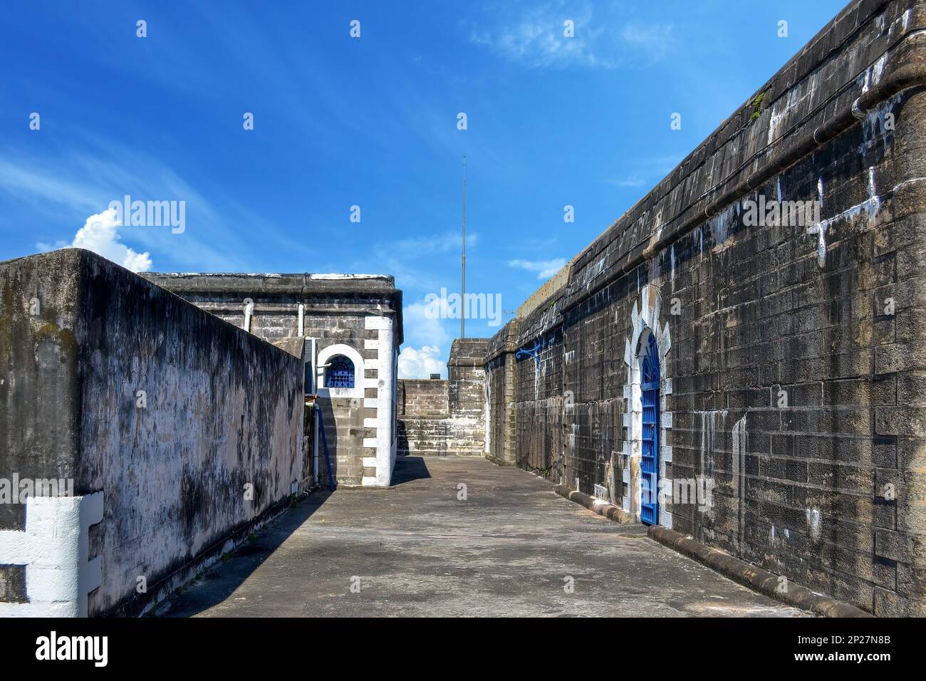 Forte de Sao Luis. Forte de Sao Luis. Low angle view of the fortified ...