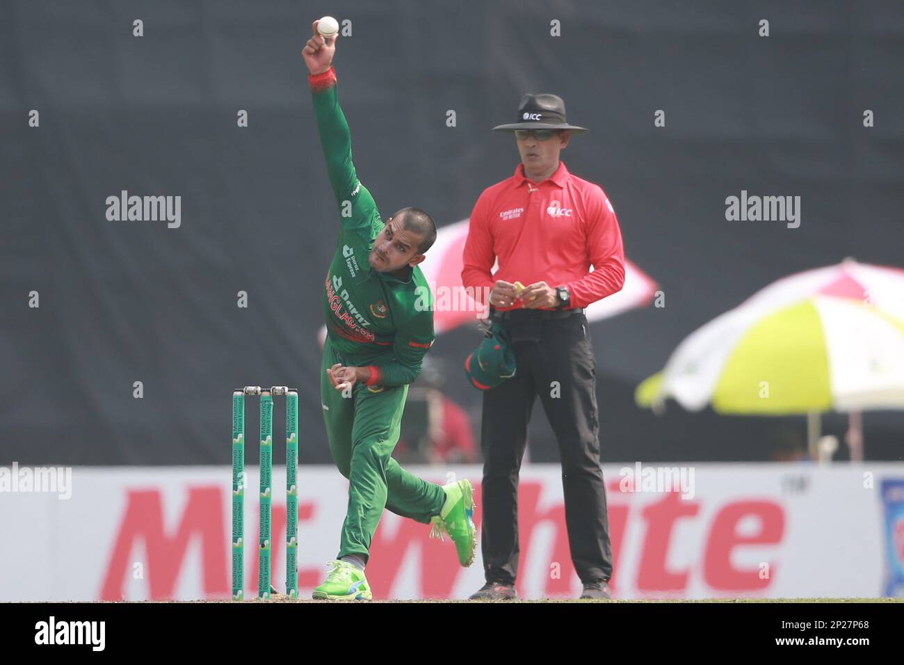 Mehidy Hasan Miraz during the Bangladesh-England 2nd One Day ...