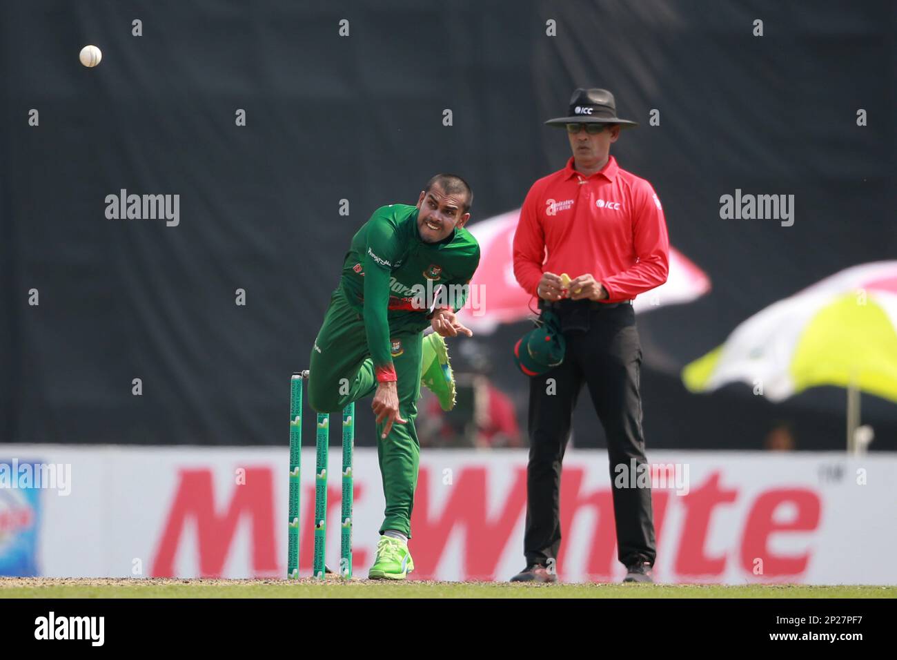 Mehidy Hasan Miraz during the Bangladesh-England 2nd One Day ...