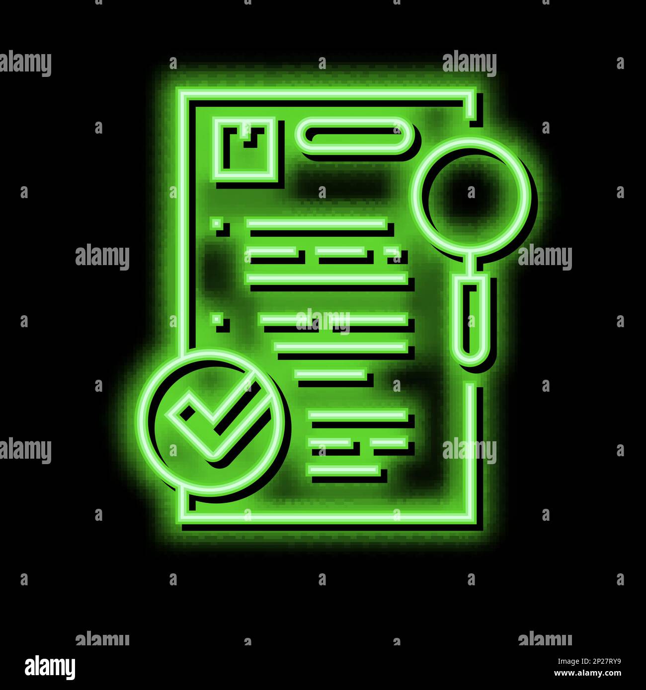 requisition review neon glow icon illustration Stock Vector Image & Art ...