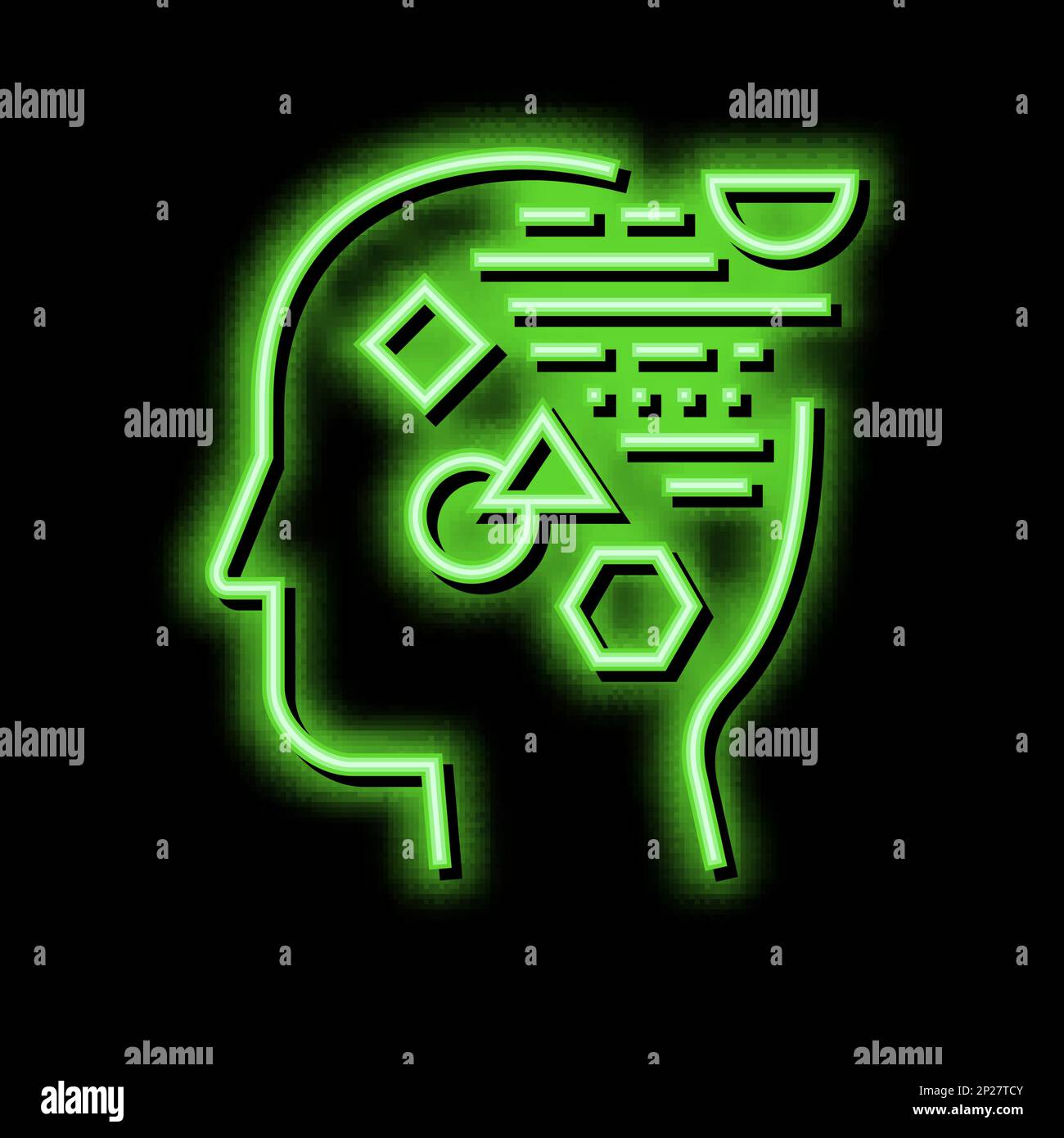 logic philosophy neon glow icon illustration Stock Vector Image & Art ...