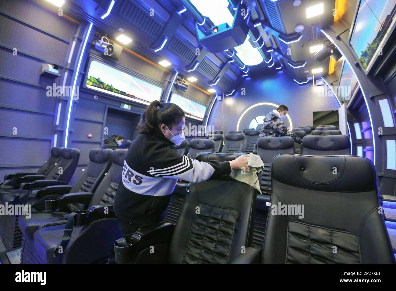 LIANYUNGANG, CHINA - MARCH 4, 2023 - Staff members conduct equipment ...