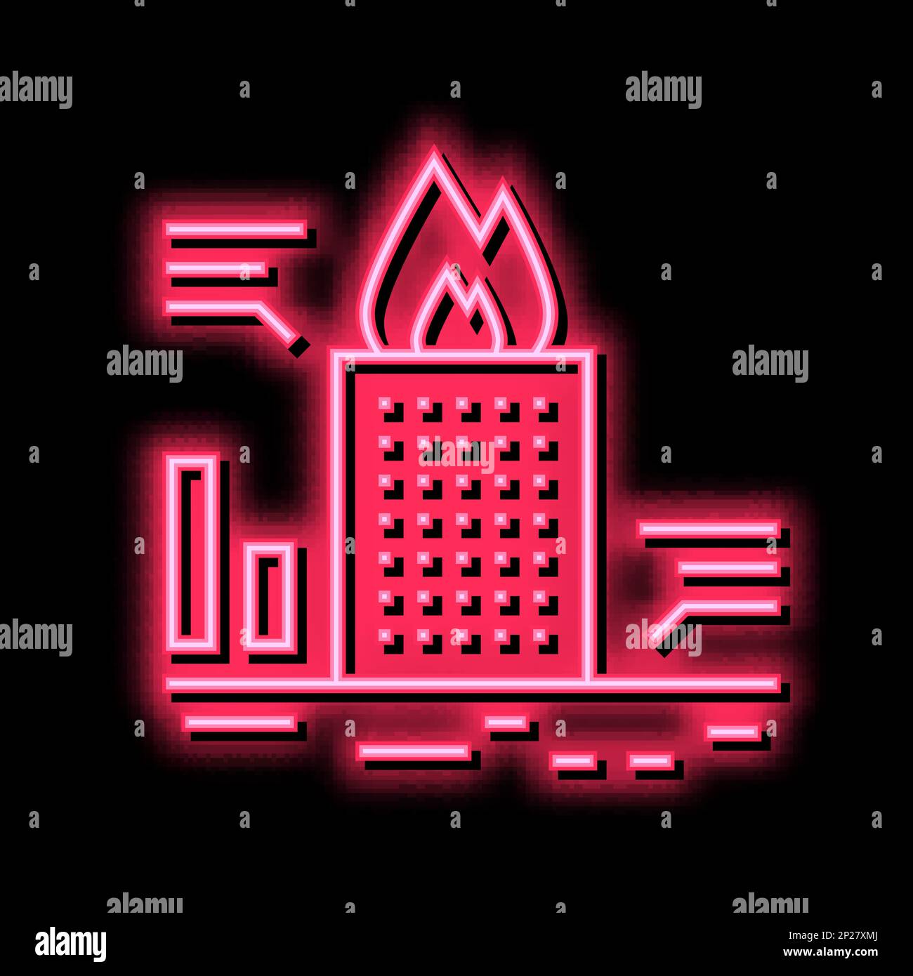 skyscraper fire test color icon vector illustration Stock Vector Image ...