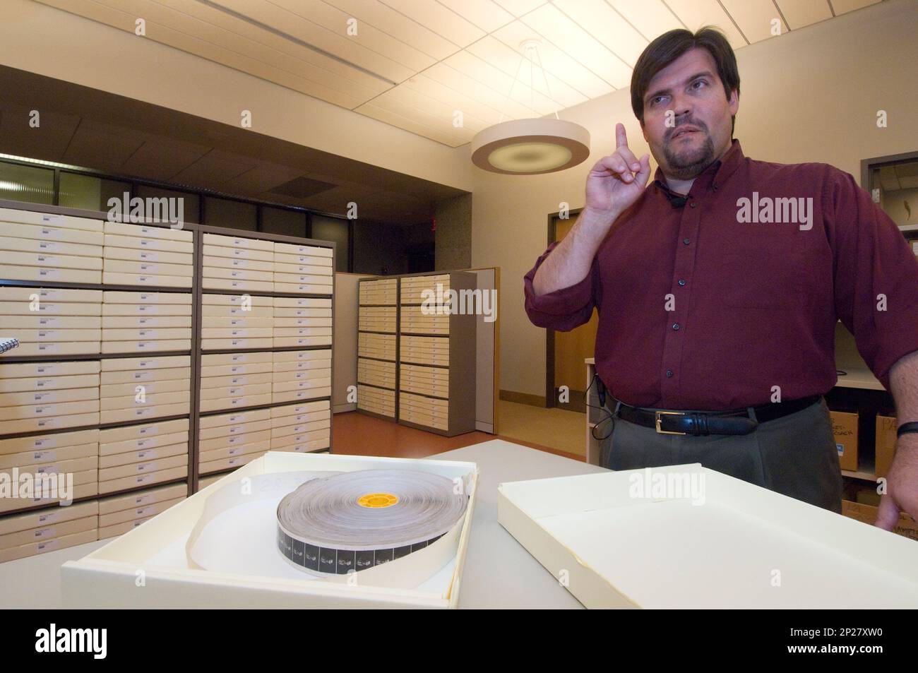 Mike Mashon, Head of Moving Image Section gives a tour of the new ...