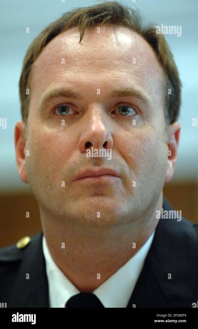 U.S. Capitol Police Chief Phillip Morse, testifies at a meeting on the ...