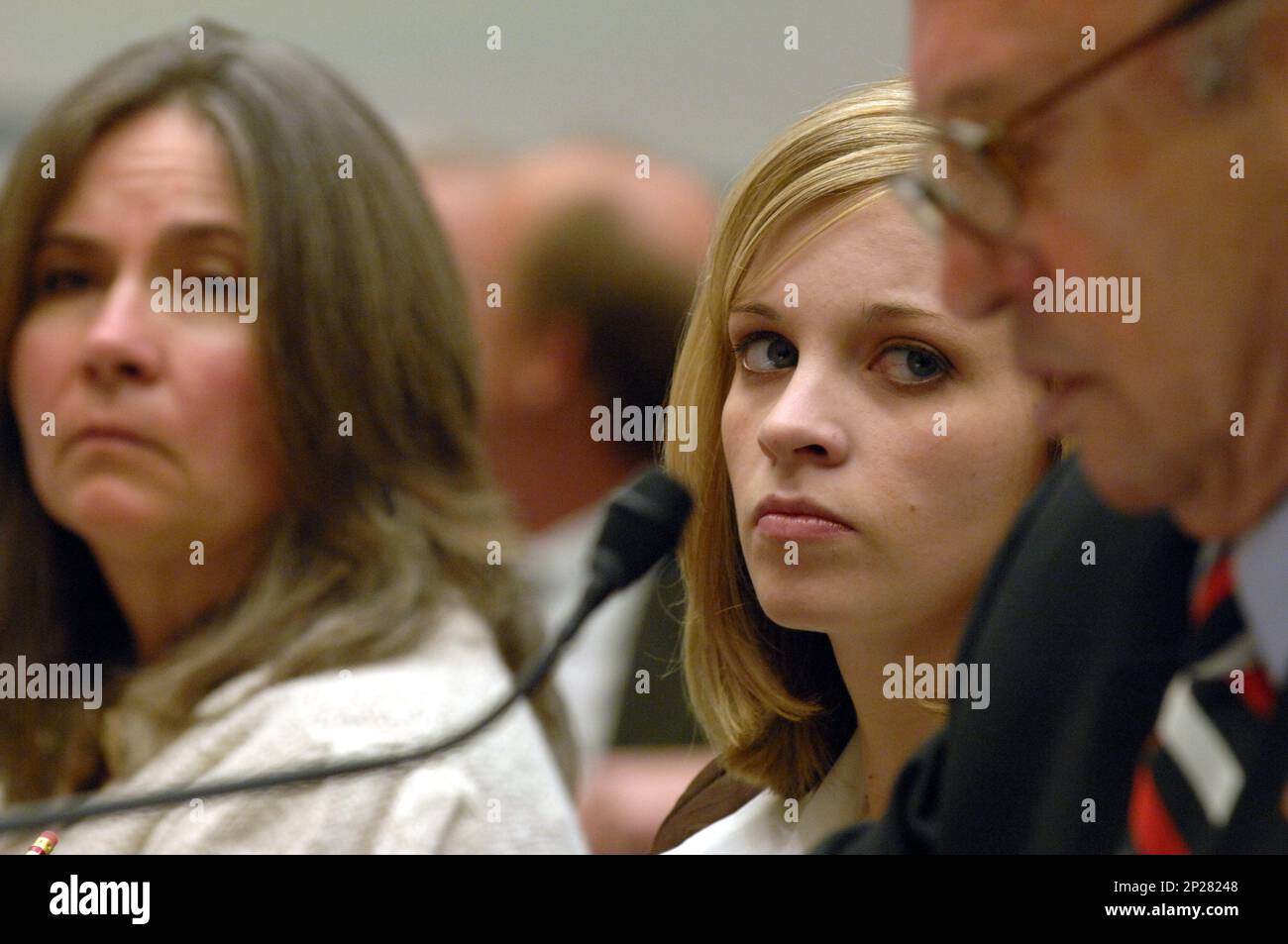 Former P.O.W. Jessica Lynch listens to Gene Bolles, former chief of ...