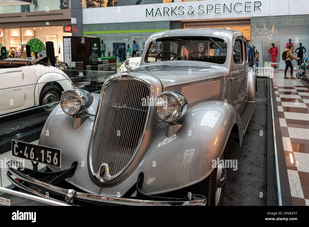 Olympia Center, an exhibition of historic cars and motorcycles of the ...