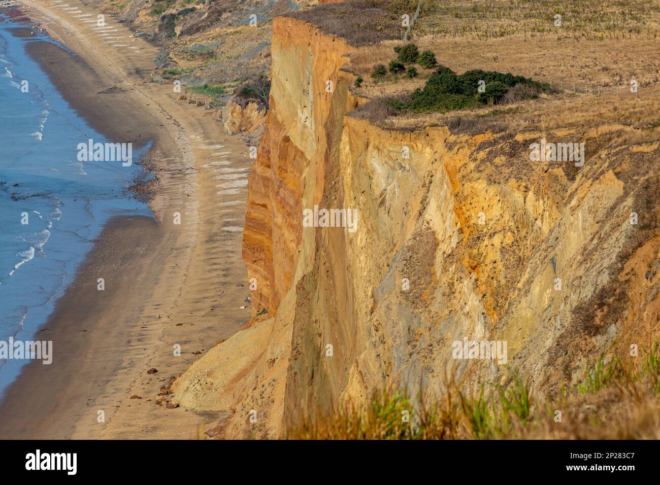 A view over Culver Cliff on the Isle of Wight on a summer's day Stock ...