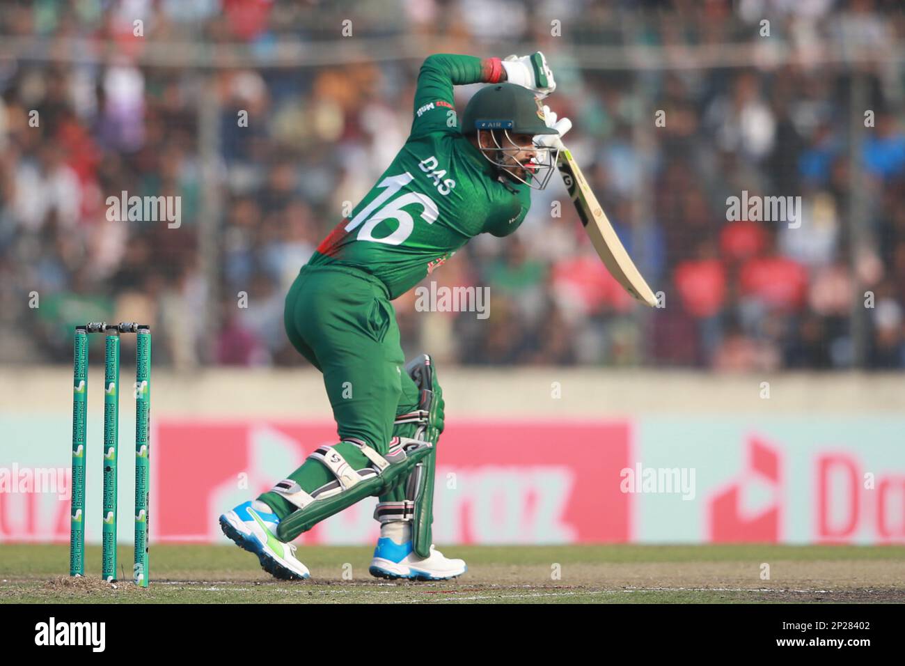 Sam Curran bowl during the Bangladesh-England 2nd One Day International match at Sher-e-Bangla ...