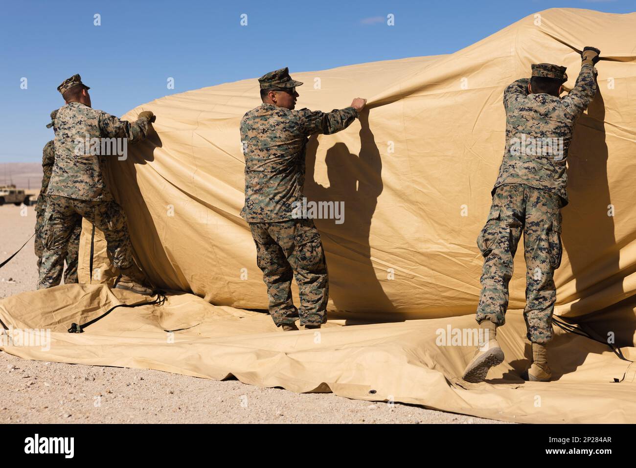 U.S. Marines with 3d Marine Littoral Regiment, 3d Marine Division, set ...