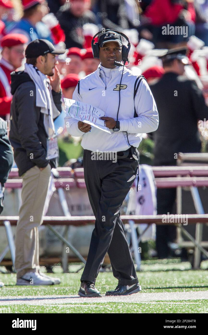 17 October 2015: Purdue Boilermakers head coach Darrell Hazell in ...