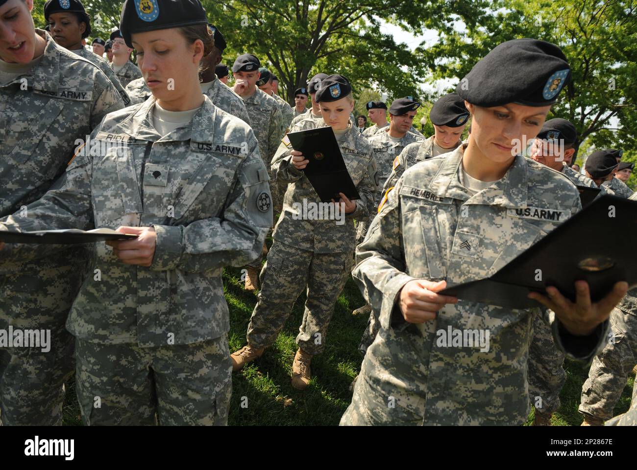 Soldiers review their Contracts of Re-enlistment from the U.S. Army ...