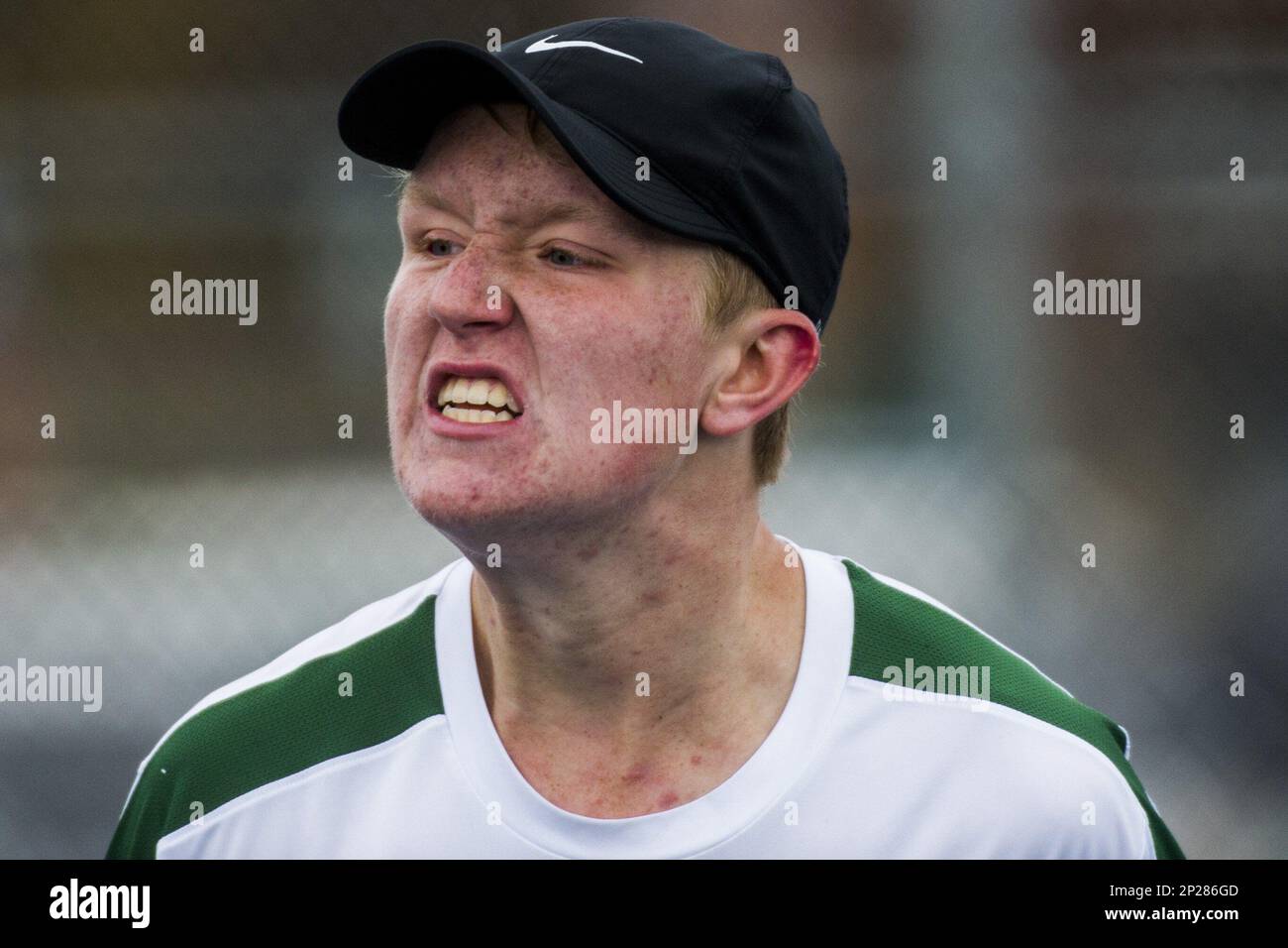 Forest Hills Central's Tim Spurlin grits his teeth to his team in ...