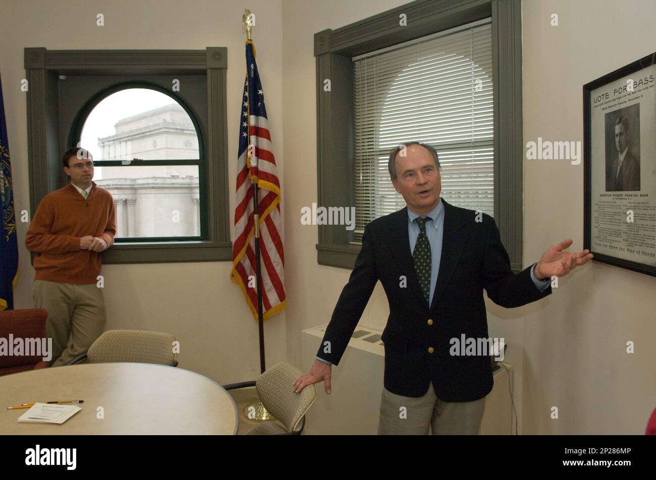 Former Congressmen Charlie Bass, R-NH,. and his former staffer John ...