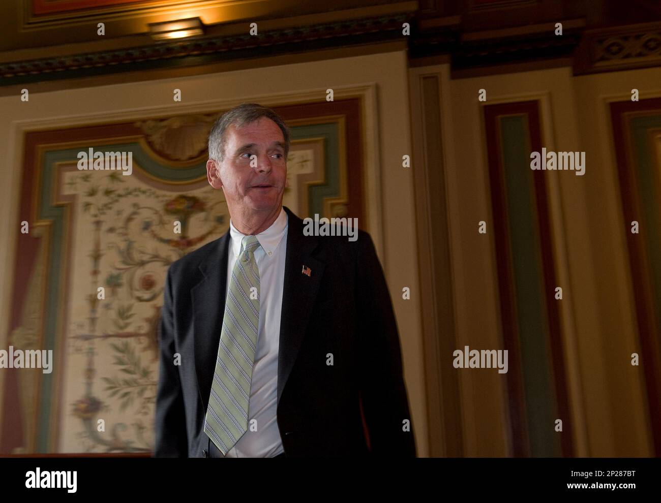 In a rare Saturday session Sen. Judd Gregg (R-NH) walks through the 1st ...