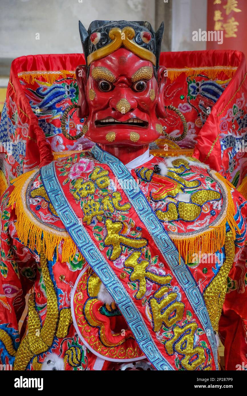 Tainan, Taiwan - February 4, 2023: Statue in the Grand Mazu Temple in ...