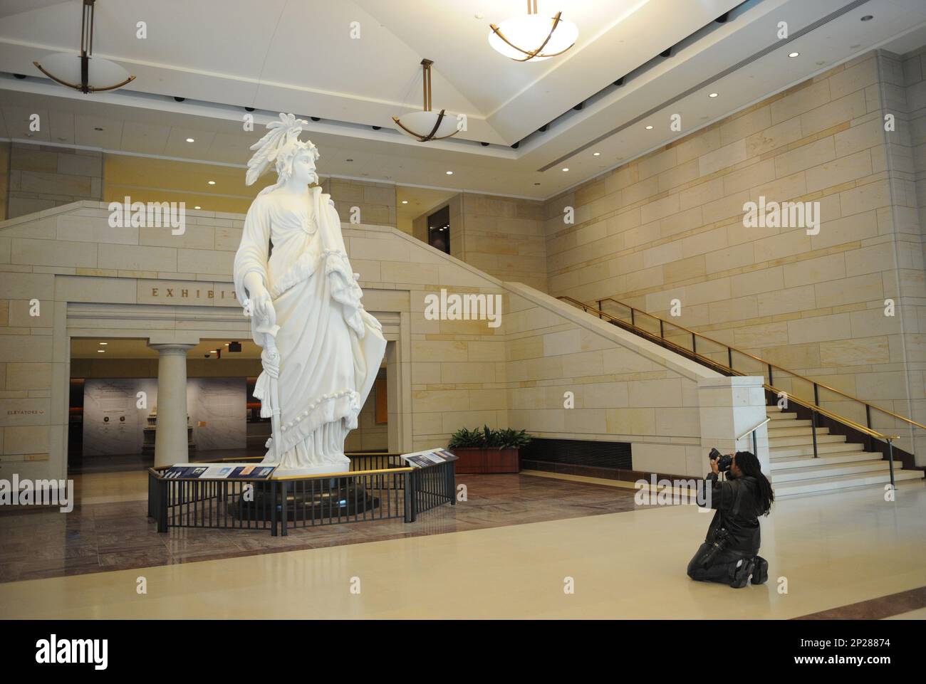 A replica of the Statue of Freedom which was on display in Russell ...