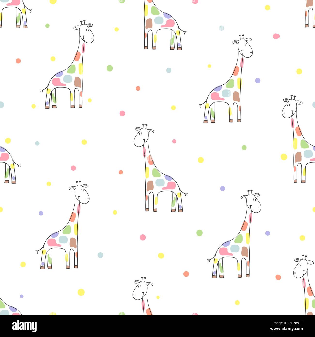 Colorful Giraffe Wallpaper