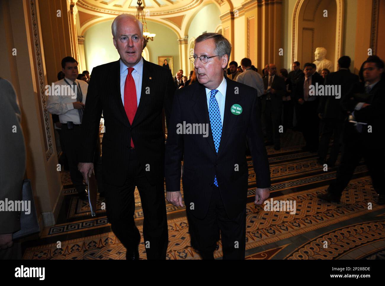 Senate Minority Leader Mitch McConnell, R-Ky., right, and Sen. John ...
